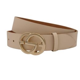 AnnaMatoni Damen Lederg&uuml;rtel "AnnaMatoni Lederg&uuml;rrtel Rio Lederg&uuml;rrtel Rio", beige, Gr. 100, 100% Leder, G&uuml;rtel