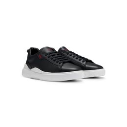 Hugo Herren Sneaker "Sneaker Blake_Tenn_lt_N", Gr. 44, schwarz, Obermaterial: 100% Rindsleder Leather cow. Futter: 60% Polyester PES. 40% Polyurethan