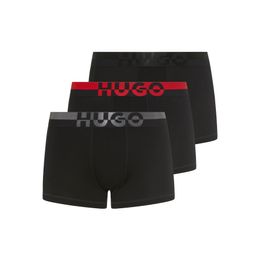 HUGO UNDERWEAR Herren Boxershorts "TRUNK TR. SPLIT LOGO", Gr. L, schwarz, Jersey, Obermaterial: 67% Modal, 28% Baumwolle, 5% Elasthan, Unterhosen,