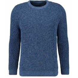 Ragman Herren Rundhalspullover, blau, Gr. XXXL, 100% Baumwolle, Pullover