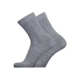 UphillSport Damen Socken "MERINO LIGHT", Gr. 43, grau, 58% Wolle, 40% Polyamid, 2% Elasthan, unifarben, Socken, 2er-Pack mit Woll-Anteil