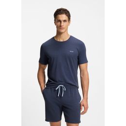 BOSS Herren T-Shirt "Mix&Match T-Shirt R", Gr. S, blau, Single Jersey, Obermaterial: 95% Baumwolle, 5% Elasthan, Shirts, mit Logostickerei