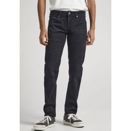 Pepe Jeans Herren Slim-fit-Jeans "HATCH", schwarz, Gr. 33, Denim/Jeans, Obermaterial: 99% Baumwolle, 1% Elasthan, Jeans, im 5-Pocket Design