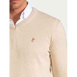 Jacey Quinn Pullover Herren Gr&ouml;&szlig;e S beige / braun / schwarz / wei&szlig;