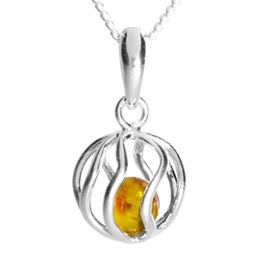 OSTSEE-SCHMUCK Damen Kette mit Anh&auml;nger "OSTSEE-SCHMUCK Kette mit Anh&auml;nger Sinja Kette mit Anh&auml;nger Sinja", 45cm, Silber 925 (Sterlingsilber), L: 42,