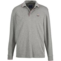 Babista Herren Langarm-Poloshirt "Langarm-Poloshirt MILANVETZO", grau, Gr. 52, Obermaterial: 90% Baumwolle CO. 10% Viskose CV., Shirts
