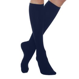RELAXSAN Damen St&uuml;tzkniestr&uuml;mpfe "RelaxSan "W&auml;rme-St&uuml;tzkniestrumpf", 18-22 mmHg, abgestufte Kompression", S, blau, Obermaterial: 45% Wolle, 31%
