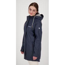 DEPROC Active Damen Regenjacke "Friesennerz NEW ELLESMERE", blau, Gr. 46, Obermaterial: 100% Polyurethan;Futter: 100% Polyester, Jacken, auch in