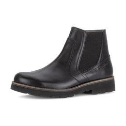 Pius Gabor Herren Chelseaboots, Gr. 9schwarz, Elastischer Einsatz, Glattleder, unifarben, Schuhe, Stiefelette, Businessschuh mit Ziern&auml;hten,