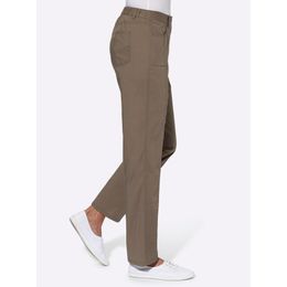 Casual Looks Damen Stretch-Hose, grau, Gr. 19, unifarben, 98% Baumwolle, 2% Elasthan, Hosen