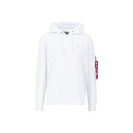 Herren Hoodie "X-Fit Hoodie", wei&szlig;, Gr. XS, Alpha Industries, Obermaterial: 80% Baumwolle, 20% Polyester, Sweatshirts