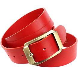 Anthoni Crown Damen Lederg&uuml;rtel, rot, Gr. 105, unifarben, Leder, G&uuml;rtel, Vollrindlederg&uuml;rtel in rot