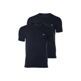 Emporio Armani Herren T-Shirt "T-Shirt 2er Pack", blau, Gr. M, Obermaterial: 95% Baumwolle CO. 5% Elasthan EL., Shirts