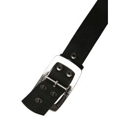 Damen Koppelg&uuml;rtel, schwarz, Gr. 80, RETTUNGSRING G&Uuml;RTEL, unifarben, B&uuml;ffelleder, G&uuml;rtel