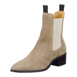 Gant Damen Stiefelette "Gant Stiefelette Veloursleder/Textil", Gr. 39, beige, Textil, Veloursleder, Schuhe