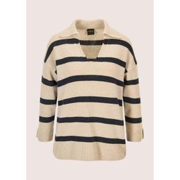 Madeleine Mode MADELEINE Damen Longpullover "Pullover Pullover"beige, melange, nebelblau, Gr. 36, Obermaterial: 35% Polyamid PA. 30% Viskose CV. 30% Wolle mw. 5%