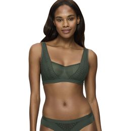 Triumph Damen B&uuml;gel-BH "Aura Spotlight T", Gr. 70, gr&uuml;n, Spitze, Obermaterial: 85% Polyamid, 15% Elasthan, unifarben, BHs, moderne Grafikspitze,