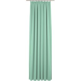 Vorhang WIRTH, B:130cm H:225cm, gr&uuml;n, Jacquard, Baumwolle, Polyester, Wohnzimmer, Gardinen, "Newbury"