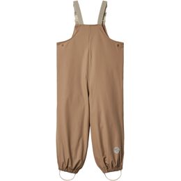 Wheat M&auml;dchen Regenhose "Rainwear Charlo Overall", braun, Gr. 116, unifarben, Web, Obermaterial: 100% Polyester, Hosen, wasserdicht
