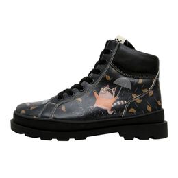 DOGO Damen Winterboots "Adriana Rain Waters My Soul Damen Stiefeletten", Gr. 37, schwarz, Lederimitat, Schuhe, Handgefertigt
