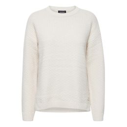 oxmo Damen Strickfleece-Pullover "Strickpullover OXMilla", beige, Gr. XS, Obermaterial: 60% Polyacryl PAN. 40% Baumwolle CO., Pullover
