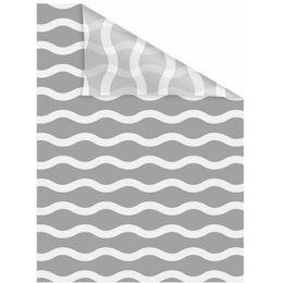Fensterfolie, B:50cm L:50cm, grau, LICHTBLICK ORIGINAL, PVC, Badezimmer, Fensterfolien, "Welle", selbstklebend, Sichtschutz