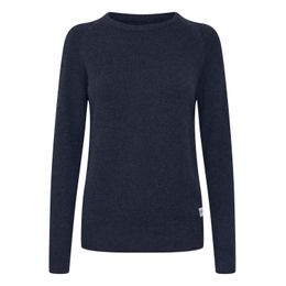 oxmo Damen Strickfleece-Pullover "Strickpullover OXMaria", blau, Gr. M, Obermaterial: 50% Viskose CV. 27% Polyester PES. 23% Nylon NY., Pullover