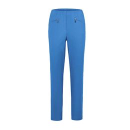 GOLDNER Damen 2-in-1-Hose "Kurzgr&ouml;&szlig;e Schlupfhose LOUISA mit Steppn&auml;hten", blau, Gr. 22, Obermaterial: 67% Baumwolle CO. 28% Polyamid PA. 5% Elasthan
