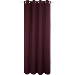 Vorhang WIRTH, B:130cm H:245cm, lila, Jacquard, Baumwolle, Polyester, Wohnzimmer, Gardinen, "Newbury"