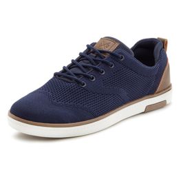 John Devin Herren Sneaker "Schn&uuml;rschuh", Gr. 39, blau, Obermaterial: 80% Textilmaterial, 20% Lederimitat. Decksohle: 100% Textilmaterial. Futter: