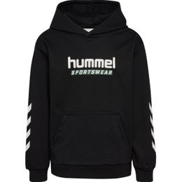 Hummel Mädchen Kapuzensweatshirt, schwarz, Gr. 134, Obermaterial: 80% Baumwolle, 20% Polyester, Sweatshirts