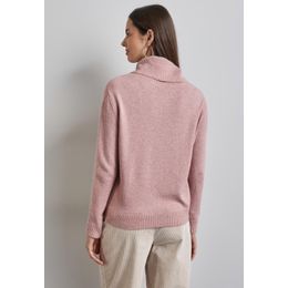 Street One Damen Rollkragenpullover, rosa, Gr. 40, unifarben, Web, 37% Baumwolle, 34% Polyacryl, 26% Polyester, 3% Elasthan, Pullover, im soften