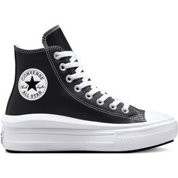 Converse Damen Sneaker "CHUCK TAYLOR ALL STAR MOVE PLATFORM LEATHER", Gr. 41, schwarz-wei&szlig;, Synthetik, Schuhe