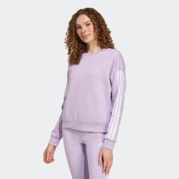 Damen Sweatshirt "W 3S FL SWT", weiß, Gr. XL, adidas Sportswear, Obermaterial: 55% Baumwolle, 36% Polyester, 9% Viskose, Sweatshirts