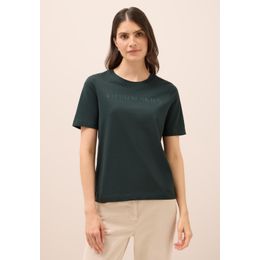 Cecil Damen T-Shirt, gr&uuml;n, Gr. M, bedruckt, Web, 100% Baumwolle, Shirts, aus reiner Baumwolle