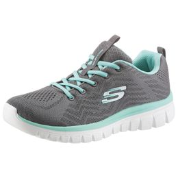 Skechers Damen Sneaker "Graceful - Get Connected", Gr. 38, grau, Textil, Schuhe, Freizeitschuh, Halbschuh, Schnürschuh für die Maschinenwäsche
