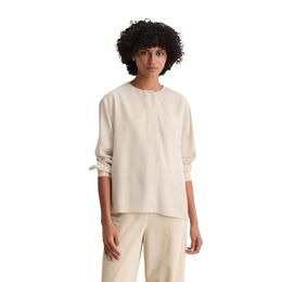 Marc O'Polo MARC O'POLO Damen Langarmbluse "aus TENCEL Lyocell", beige, Gr. 40, unifarben, Obermaterial: 100% Lyocell, Blusen