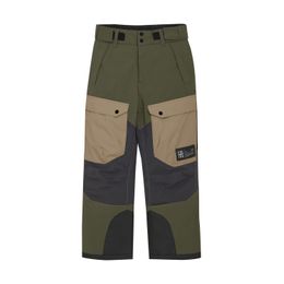 Color Kids M&auml;dchen Skihose "Skihose COJr. Ski Pants - Colorblock", gr&uuml;n, Basic, Gr. 164, Obermaterial: 100% Polyester PES., Hosen
