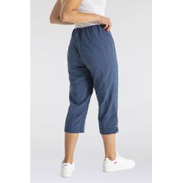 KjBRAND Damen Caprihose "Susie Capri Wash & Go", blau, Gr. 56, Web, Obermaterial: 47% Baumwolle, 45% Polyester, 6% Viskose, 2% Elasthan, Hosen,
