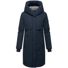Navahoo Damen Wintermantel "Domingaa 14", blau, Gr. L, Obermaterial: 100% Polyester, Futter 1: 95% Polyester, 5% Elasthan, Futter 2: 100% Polyester,