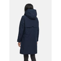 Navahoo Damen Wintermantel "Domingaa 14", blau, Gr. XS, Obermaterial: 100% Polyester. Futter 1: 95% Polyester, 5% Elasthan. Futter 2: 100% Polyester.