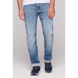 CAMP DAVID Herren Comfort-fit-Jeans, blau, Gr. 38, Abriebeffekte, Sweatware, Material: 68% Baumwolle, 16% Polyester, 14% Lyocell, 2% Elasthan,