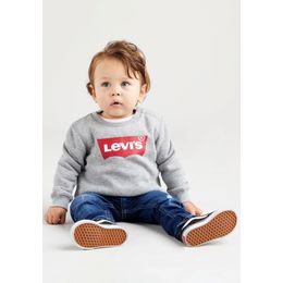 LEVI'S KIDS Jungen Sweatshirt "LVB LVB FRENCH TERRY BATWING", Gr. 12M, grau, Sweatware, Obermaterial: 60% Baumwolle, 40% Polyester, bedruckt,