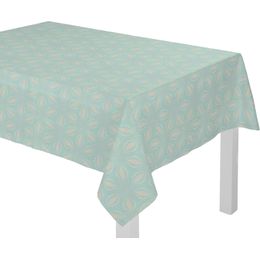 Tischdecke Adam, B:120cm L:120cm, blau, Bio-Baumwolle, Tischdecken, "Retro Floret", aus 100% Bio-Baumwolle