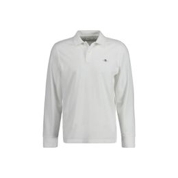 Gant Herren Poloshirt "Poloshirt Regular Shield Longsleeve Pique Rugger 1er Pack", wei&szlig;, Gr. XXL, Obermaterial: 100% Baumwolle CO., Shirts