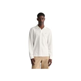 Gant Herren Poloshirt "Poloshirt Regular Shield Longsleeve Pique Rugger 1er Pack", wei&szlig;, Gr. M, Obermaterial: 100% Baumwolle CO., Shirts