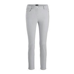 GOLDNER Damen 7/8-Hose "Kurzgr&ouml;&szlig;e Schmale Stretchhose BELLA", grau, Gr. 21, Obermaterial: 65% Baumwolle CO. 31% Polyester PES. 4% Elasthan EL.,