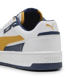 Puma Damen Sneaker "Court Classic Street Sneakers Erwachsene", Gr. 42,5wei&szlig; archive gold persian blau gelb, Obermaterial: Synthetik; Futter: