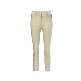 GOLDNER Damen 7/8-Hose "Kurzgr&ouml;&szlig;e Elastische Hose mit extra N&auml;hten", beige, Gr. 23, Obermaterial: 67% Baumwolle CO. 28% Polyamid PA. 5% Elasthan EL.,