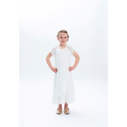 DANAMADE Mädchen Partykleid "DANAMADE Dresses DSOLEY", beige, Gr. 134, Oberstoff: 100% Polyester / Futter: 100% Polyester, Kleider